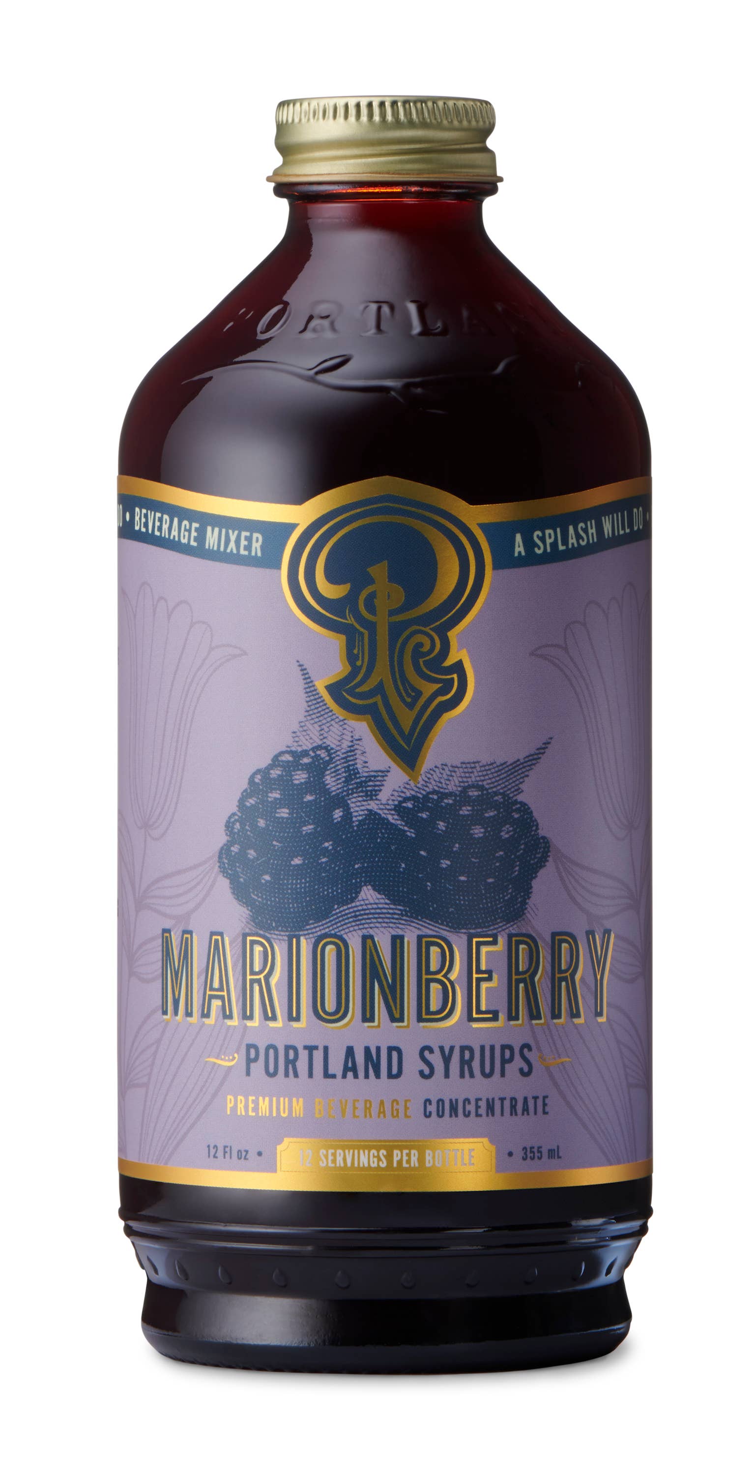 Portland Syrup Marionberry Syrup 3.4 oz - cocktail / mocktail beverage ...